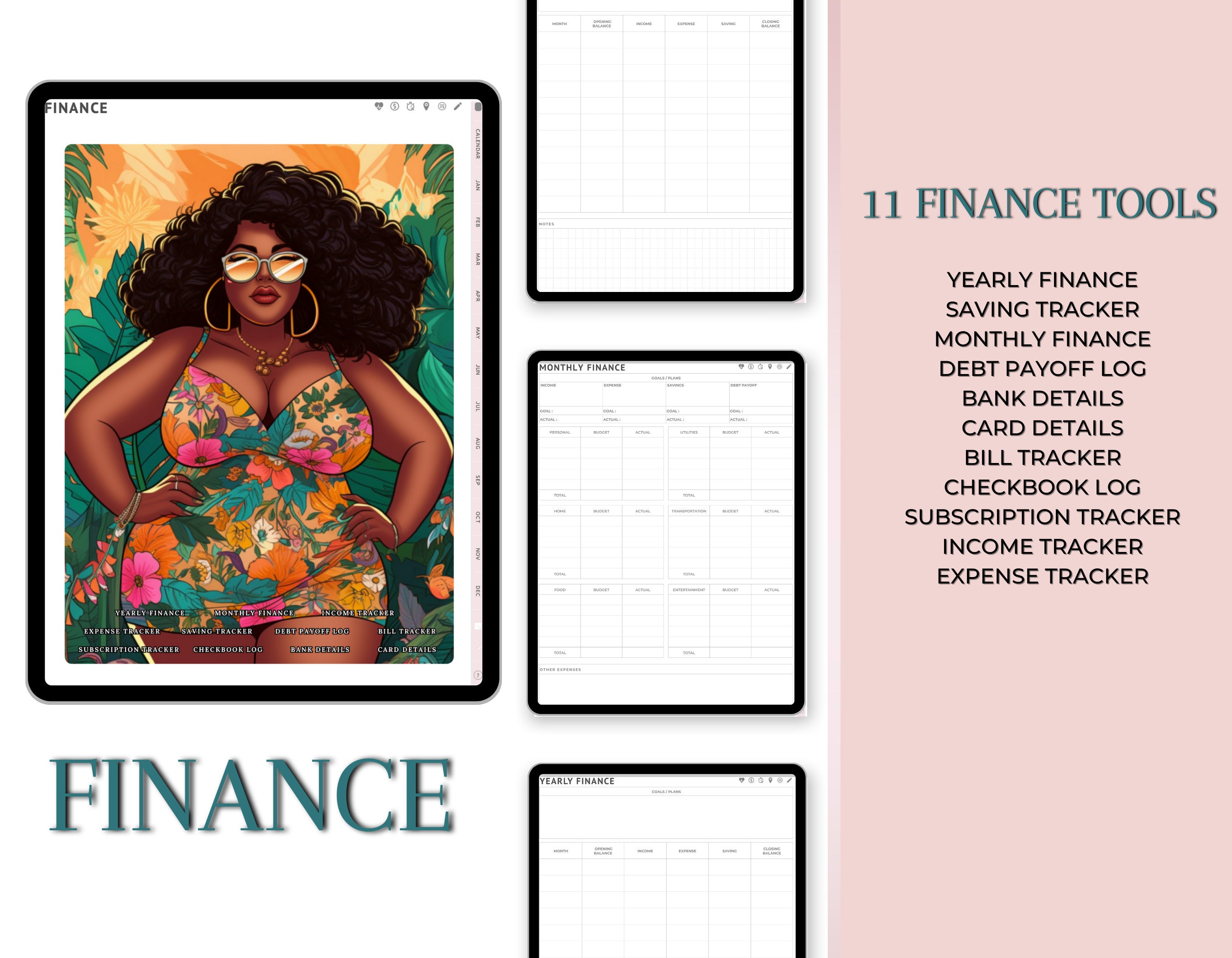 Plus Size Black Girl Digital Planner Empowerment for ADHD, Goodnotes ...