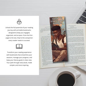 Printable Black Boy Bookmarks, African American Gift for Reader ...