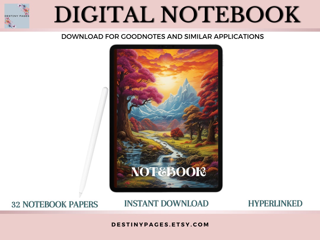 Digital Notebook, Student Hyperlinked Digital Notepad, Creative ...