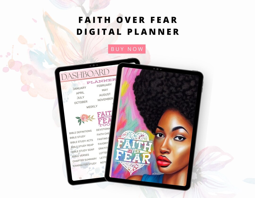 Black Girl Faith Digital Planner, Digital Bible Planner, Digital Prayer ...