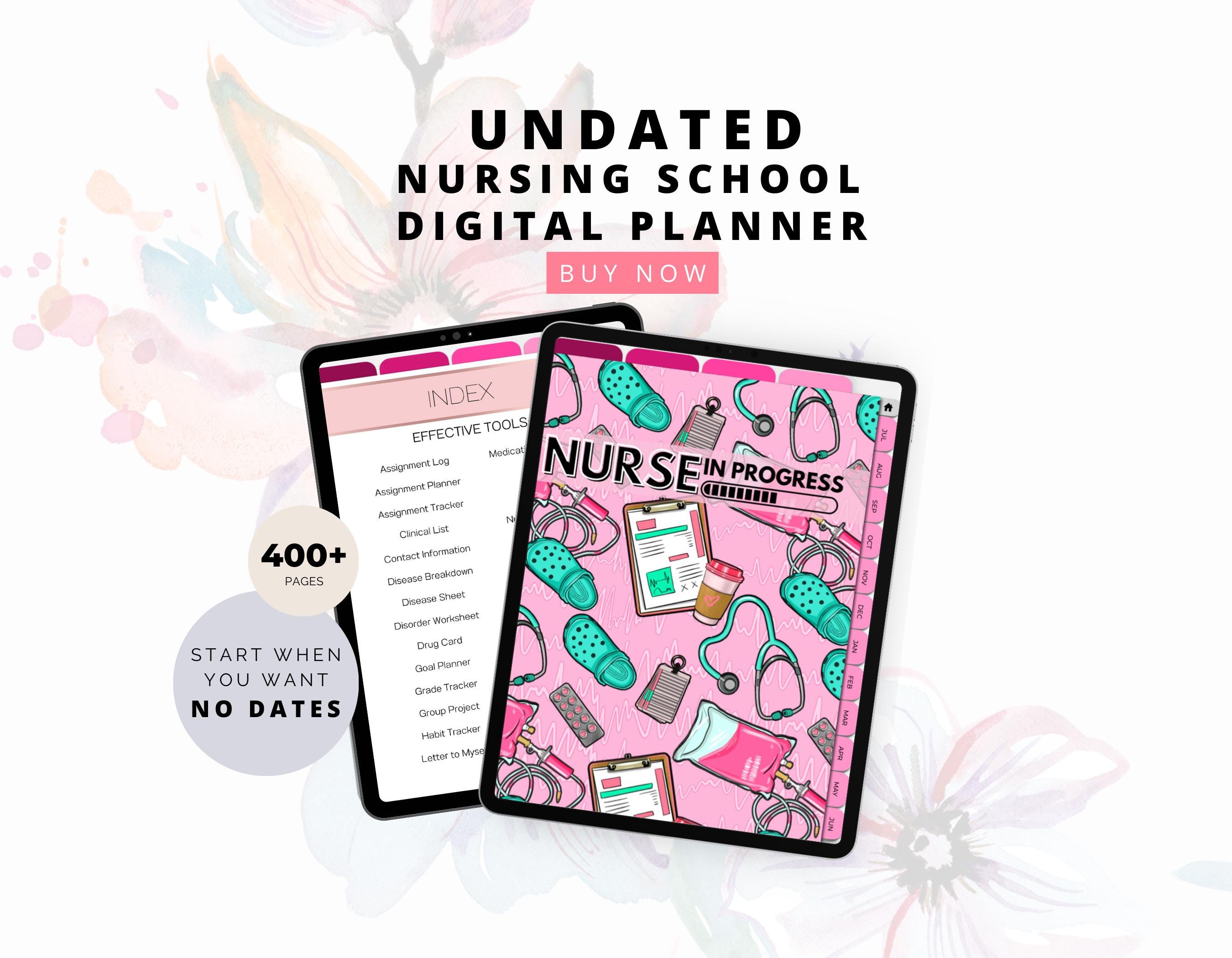 Nursing Student Digital Planner, Digital Planner for Nursing Students ...