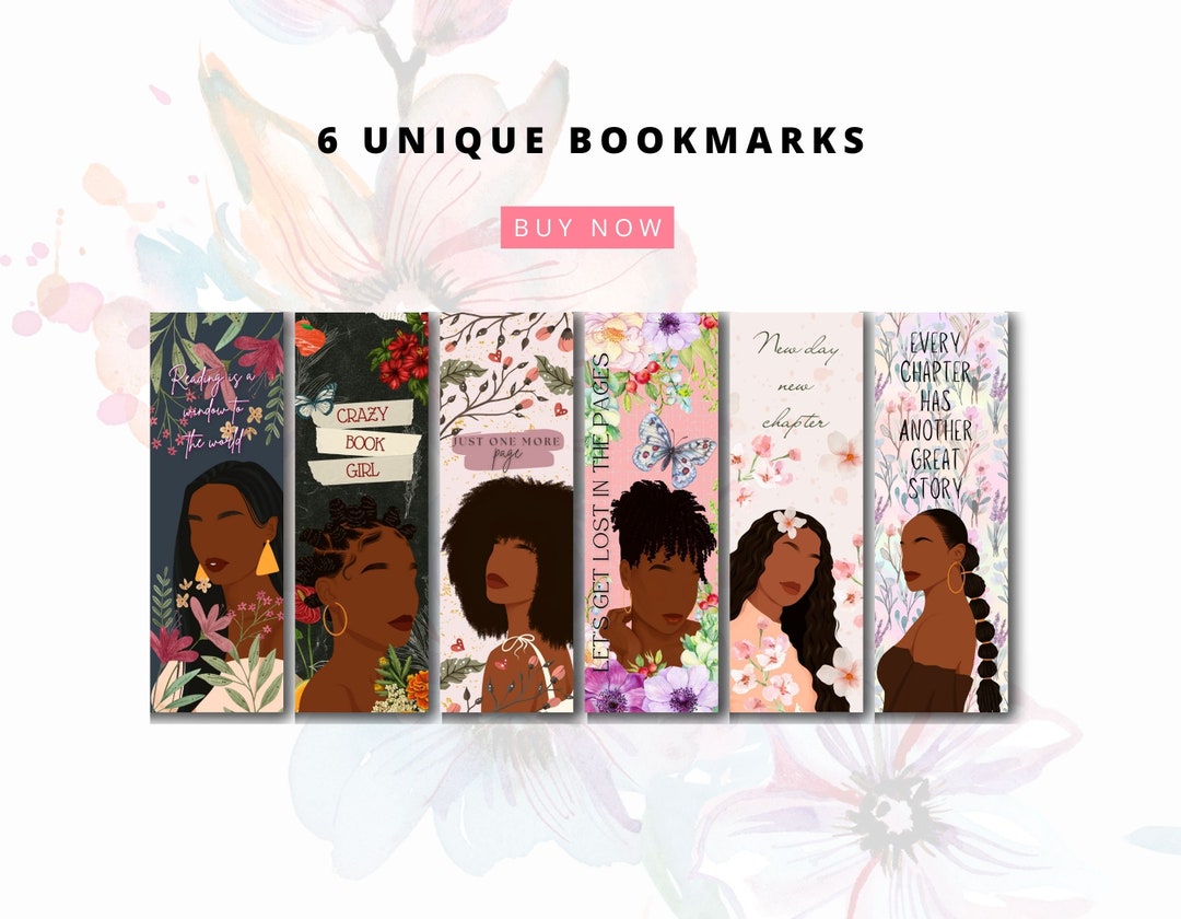 Black Girl Bookmarks, Printable Black Women Bookmarks, Black Girl Book ...