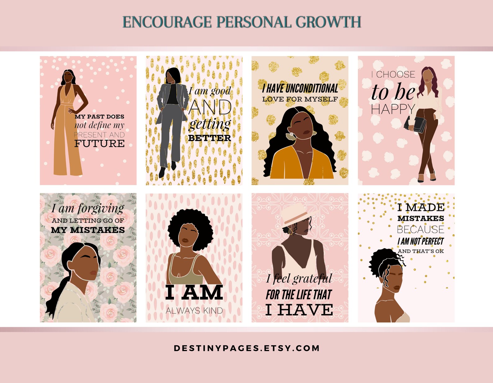 Digital Positive Affirmation Cards| Affirmation Deck| Self Esteem ...