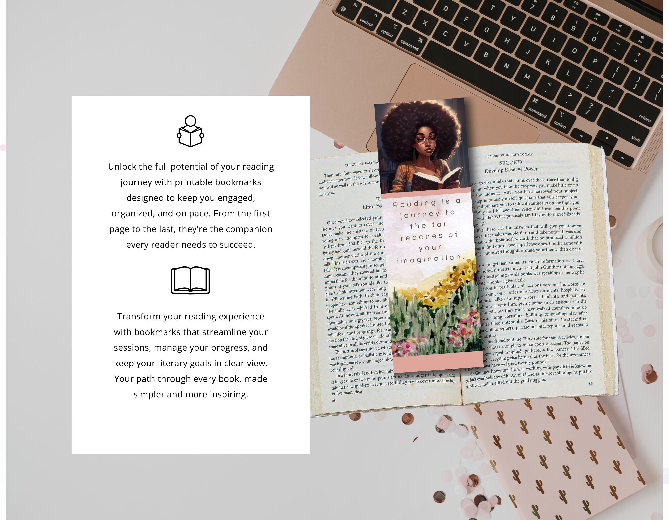 Black Girl Bookmarks, Printable Black Women Bookmarks, Book Lover ...