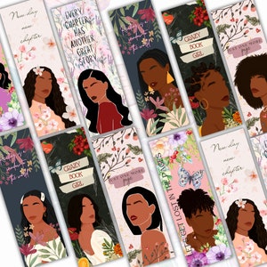 Black Girl Bookmarks, Printable Black Women Bookmarks, Black Girl Book ...