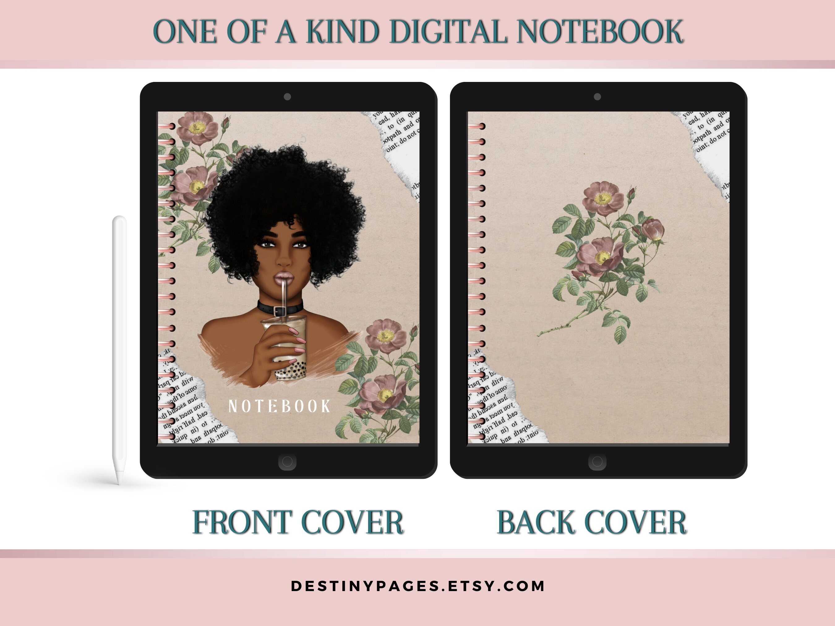 Black Girl Magic Digital Notebook | Digital Notebook | Hyperlinked ...