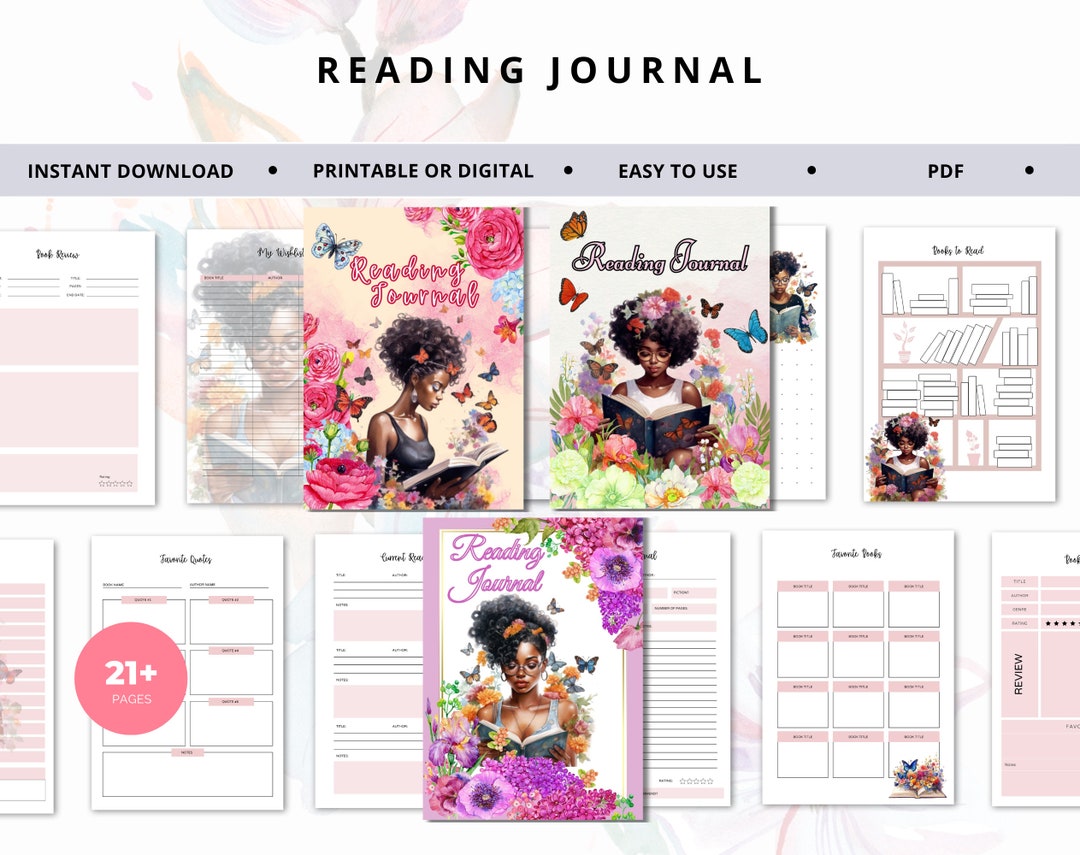 Reading Log, Digital Reading Journal, Digital Book Tracker, Digital ...