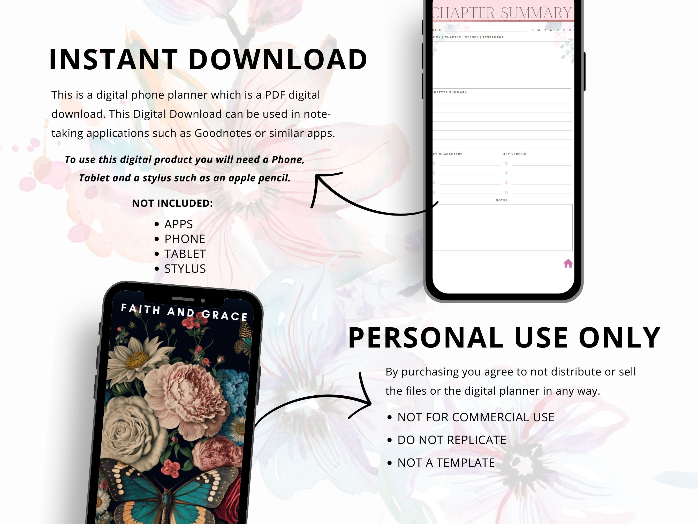 Faith Digital Planner, Digital Bible Planner, Digital Prayer Planner ...