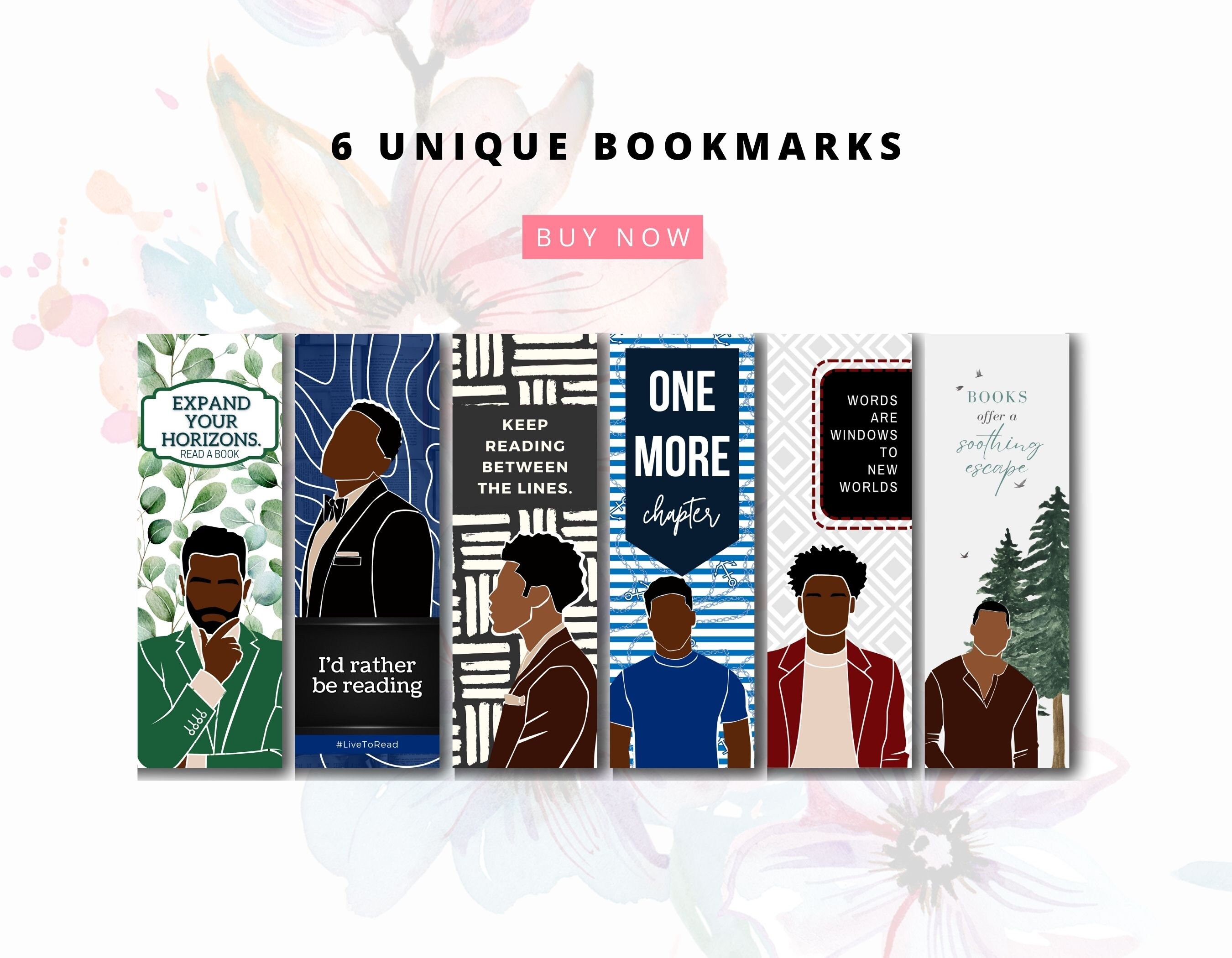 Printable Black Man Bookmarks, African American Gift for Reader ...