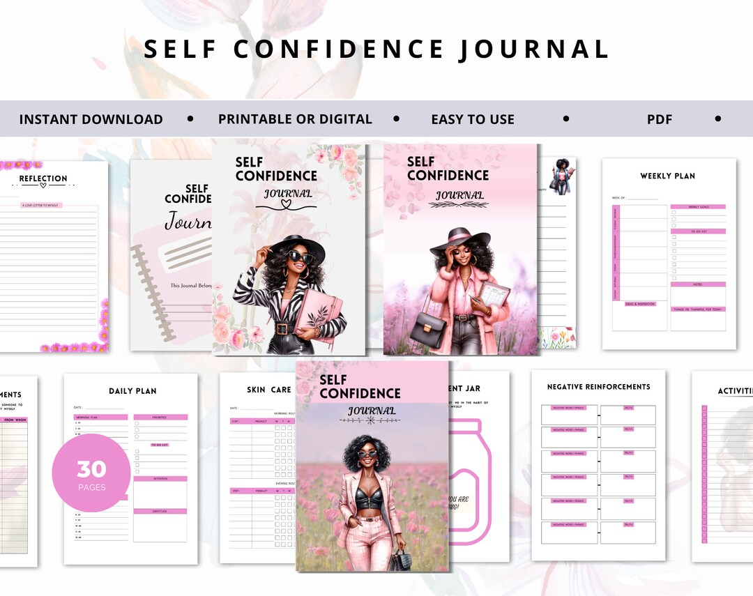 Self Confidence Journal, Self Esteem Worksheets, Confidence Building ...