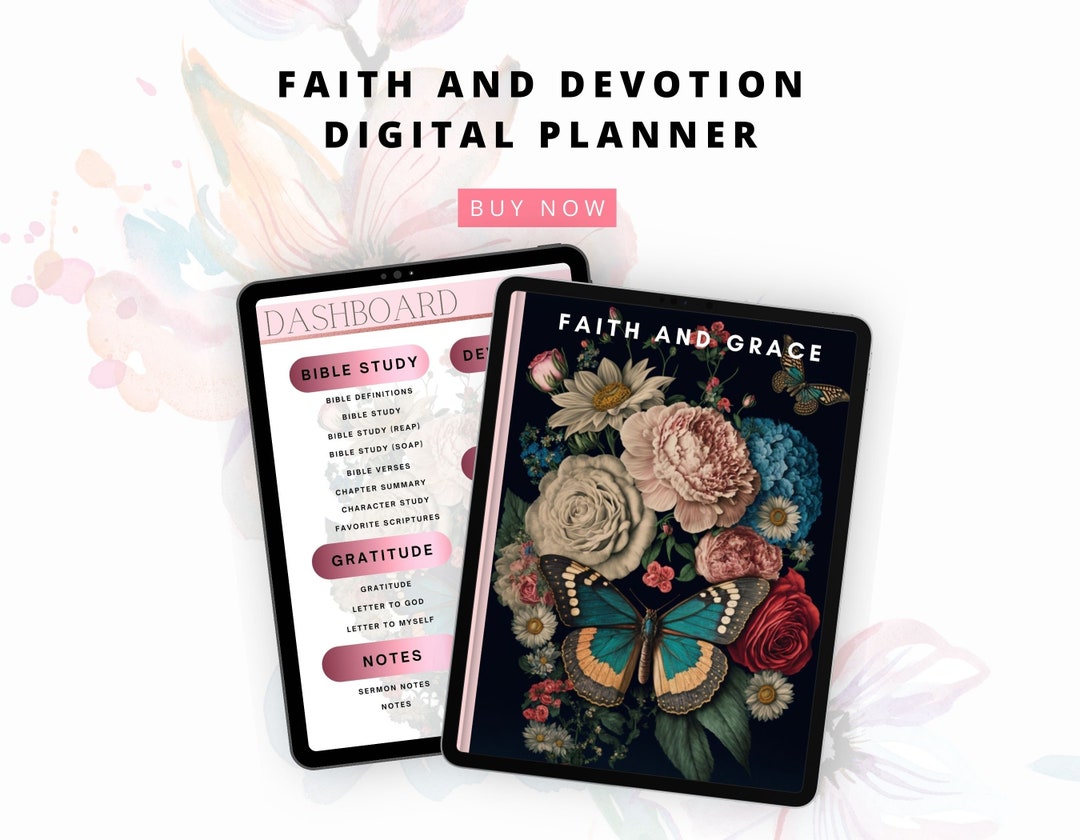 Faith and Grace Digital Planner | Prayer Planner | Digital Bible ...