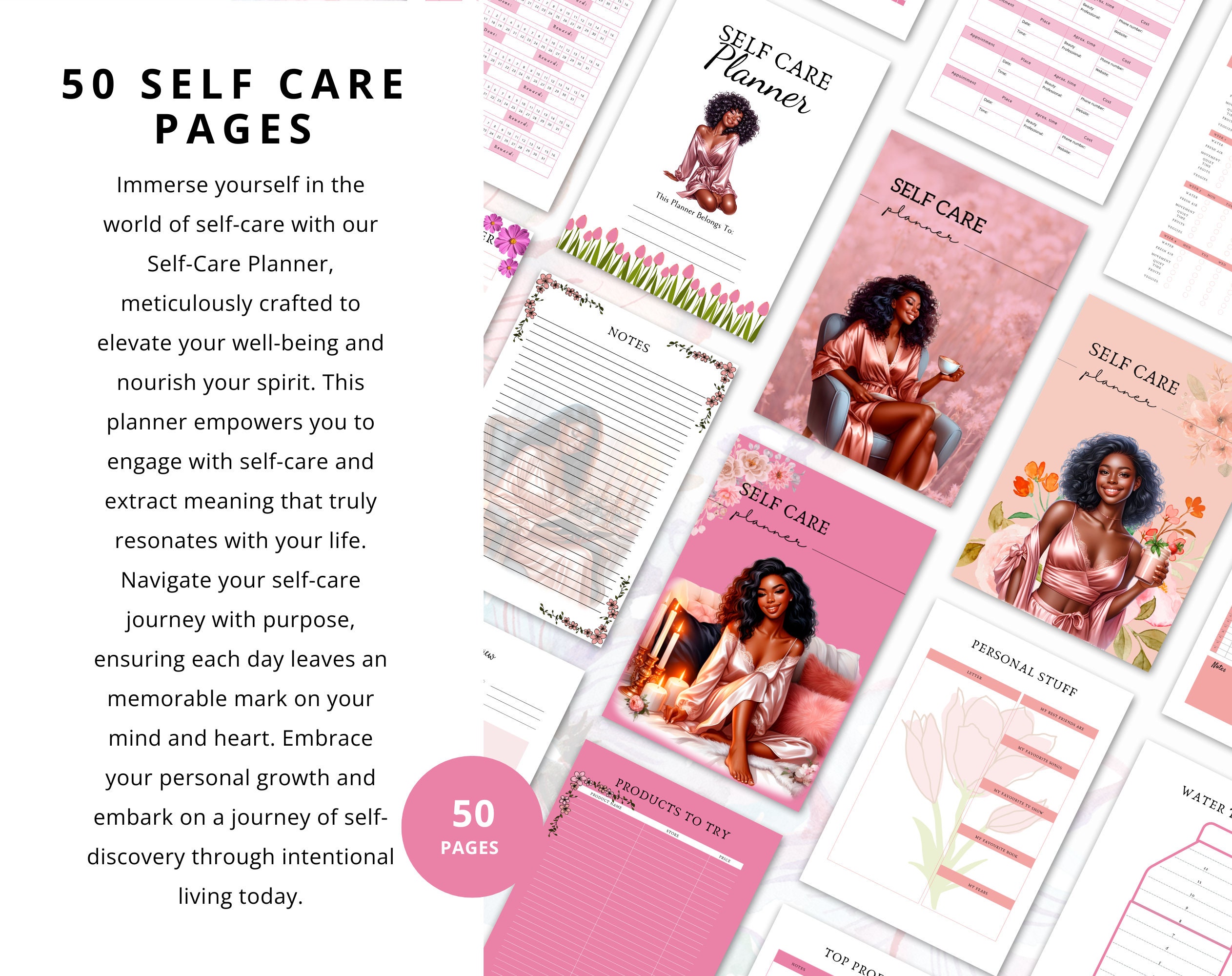 Self Care Planner, Self Care Journal, Self Care Tracker, Self Care ...