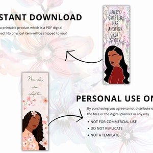 Black Girl Bookmarks, Printable Black Women Bookmarks, Black Girl Book ...