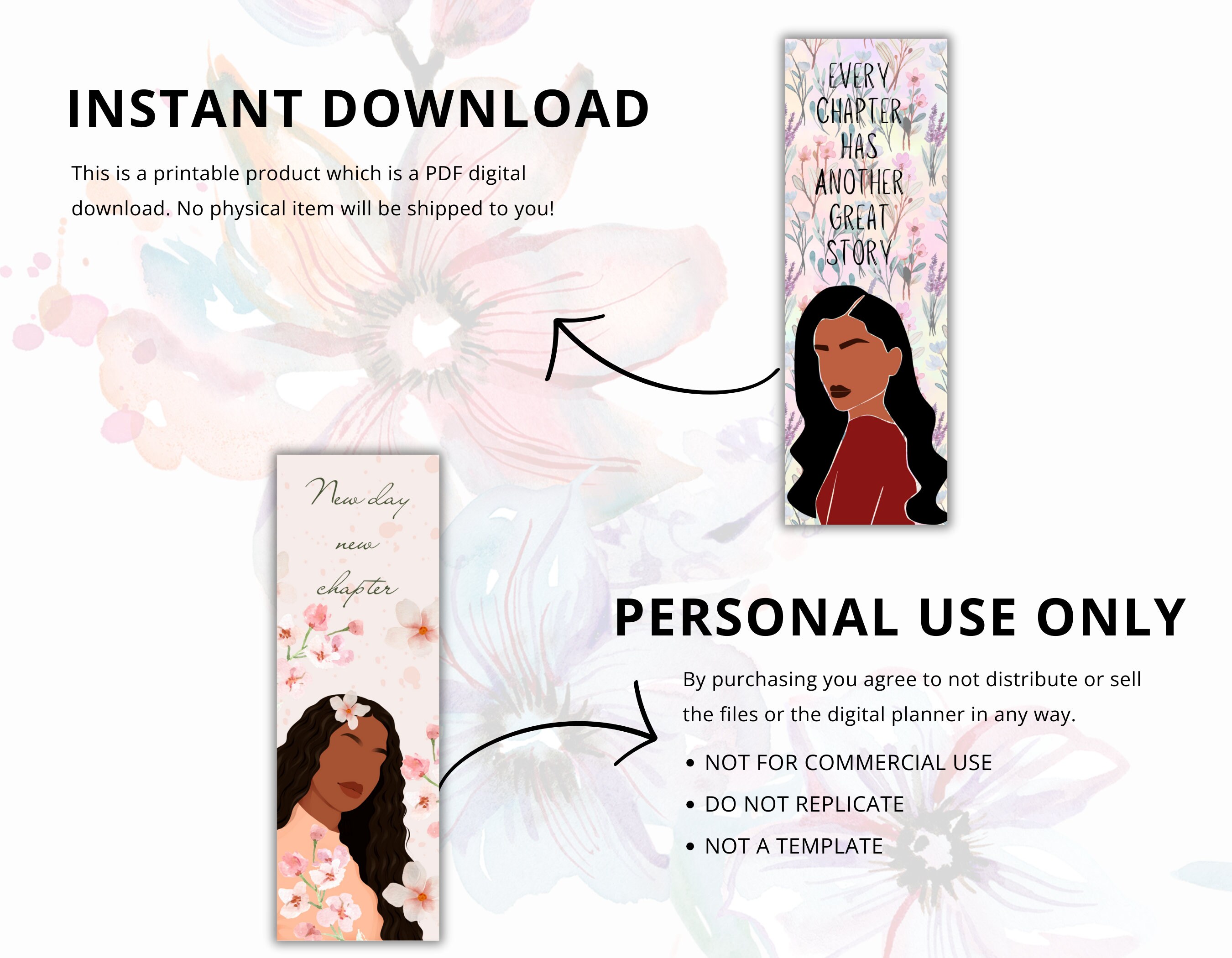 Black Girl Bookmarks, Printable Black Women Bookmarks, Black Girl Book ...
