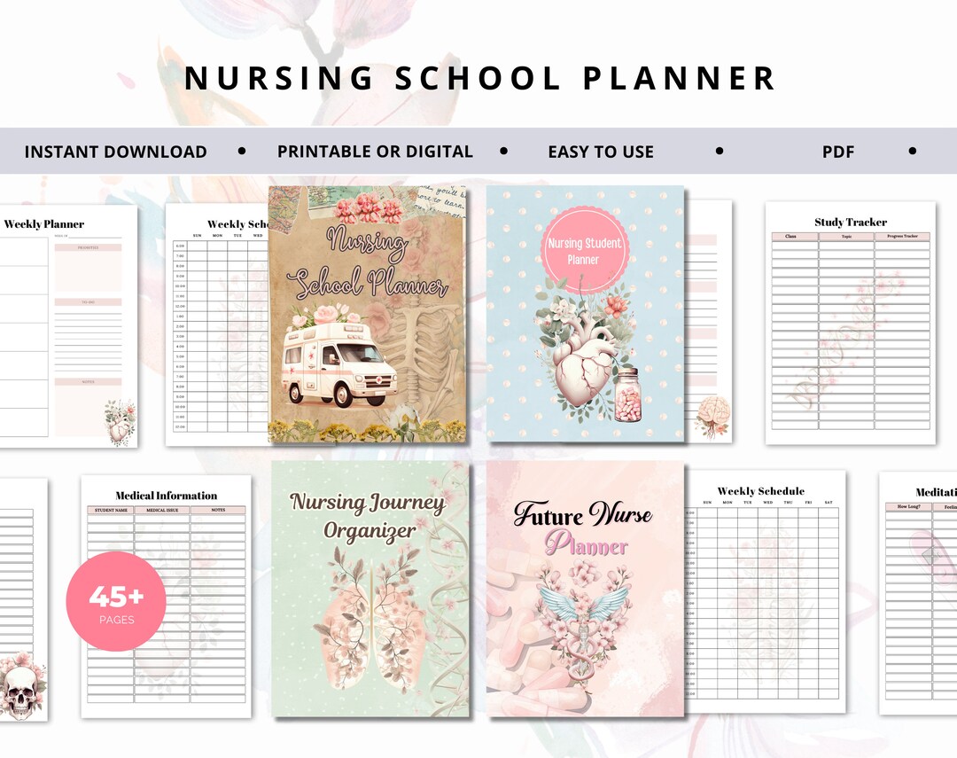 Nursing Student Planner, Digital Nursing Planner, Nursing Student ...