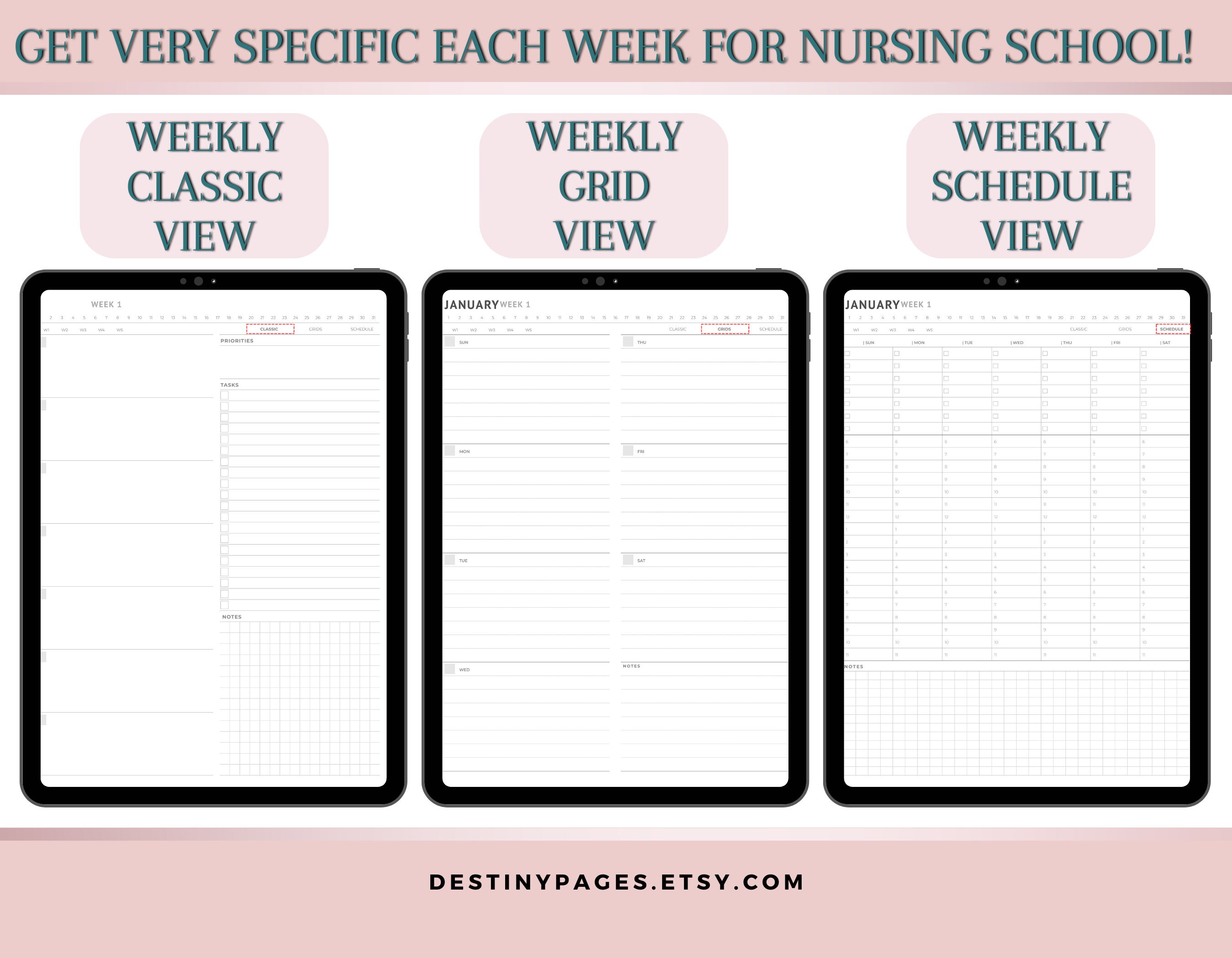 Nursing Student Digital Planner for Nursing Students Ultimate - Etsy