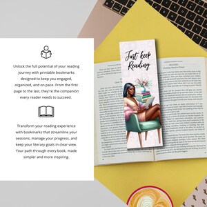 Black Girl Bookmarks, Printable Black Women Bookmarks, Book Lover ...