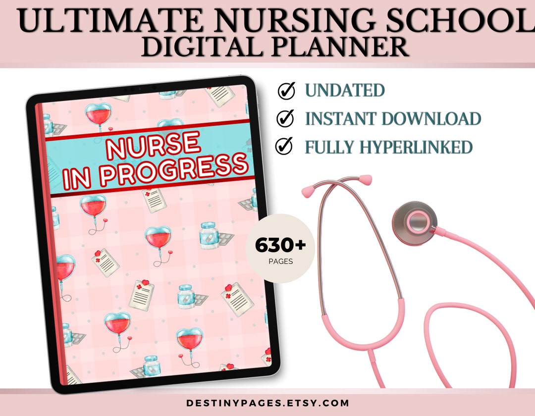 Nursing Student Digital Planner for Nursing Students, Ultimate Undated ...