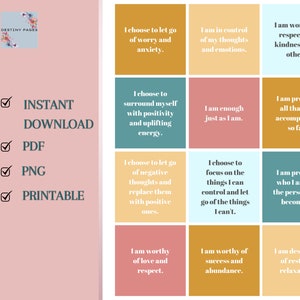 100 Mental Health Positive Affirmation Cards| Affirmation Deck ...