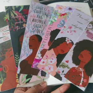 Black Girl Bookmarks, Printable Black Women Bookmarks, Black Girl Book ...