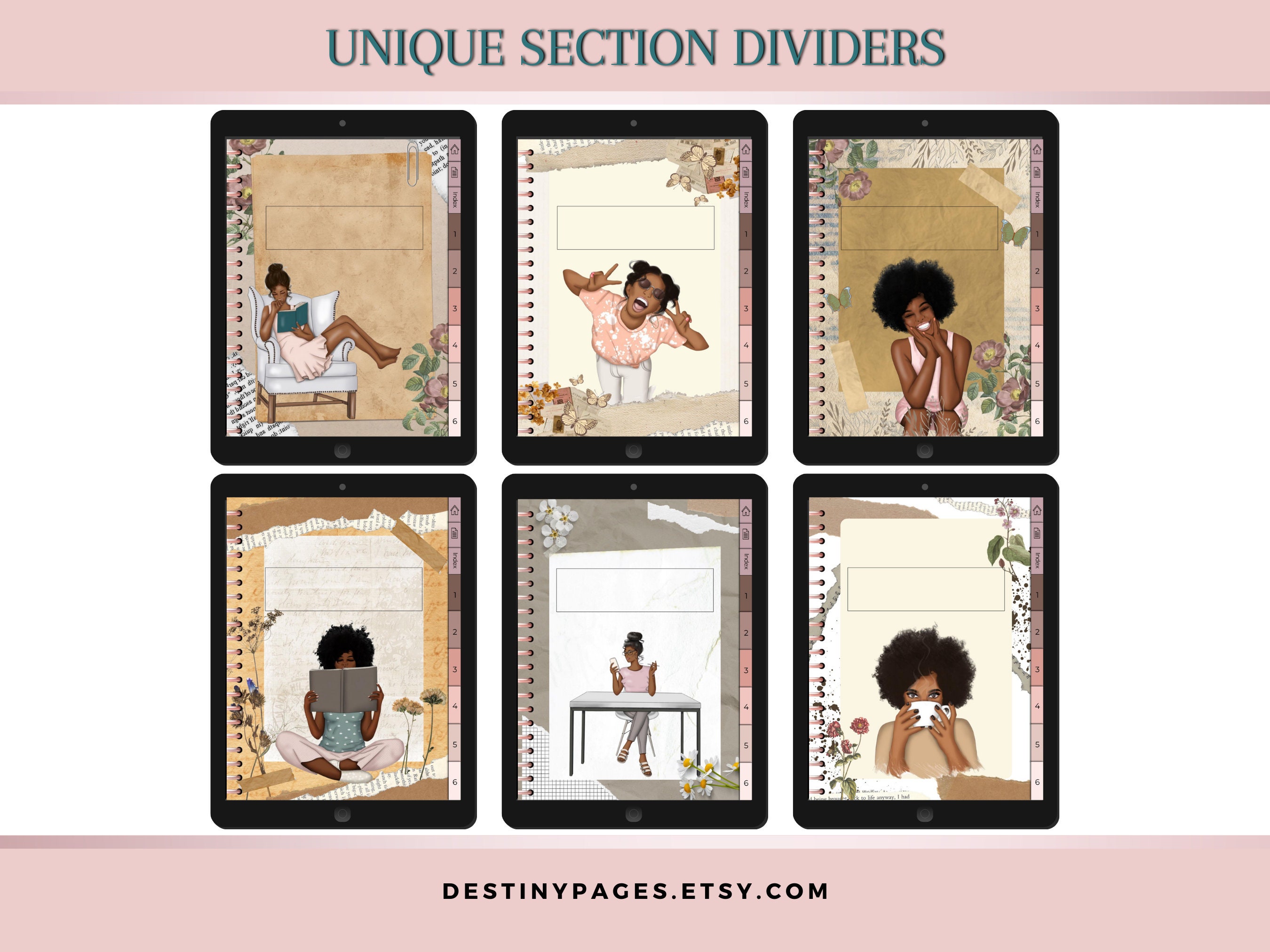 Black Girl Magic Digital Notebook | Digital Notebook | Hyperlinked ...