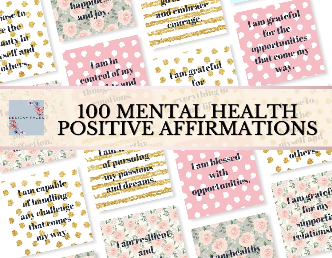 100 Mental Health Positive Affirmation Cards Set 2| Affirmation Deck ...