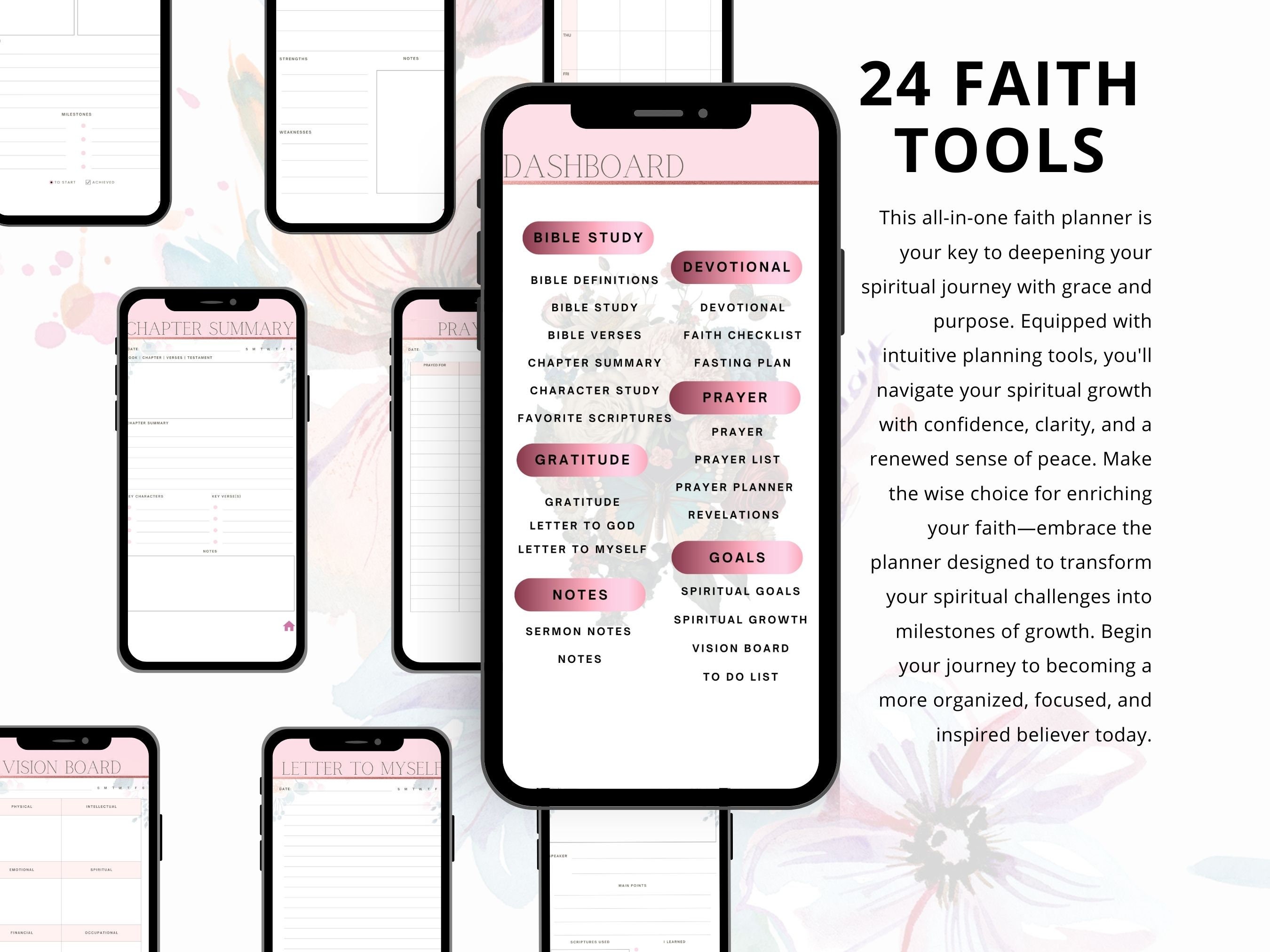 Faith Digital Planner, Digital Bible Planner, Digital Prayer Planner ...