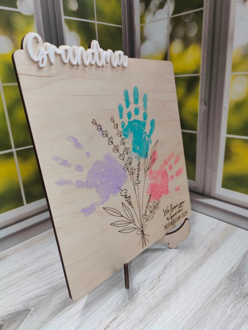 Mother's Day DIY Handprint Sign - Etsy