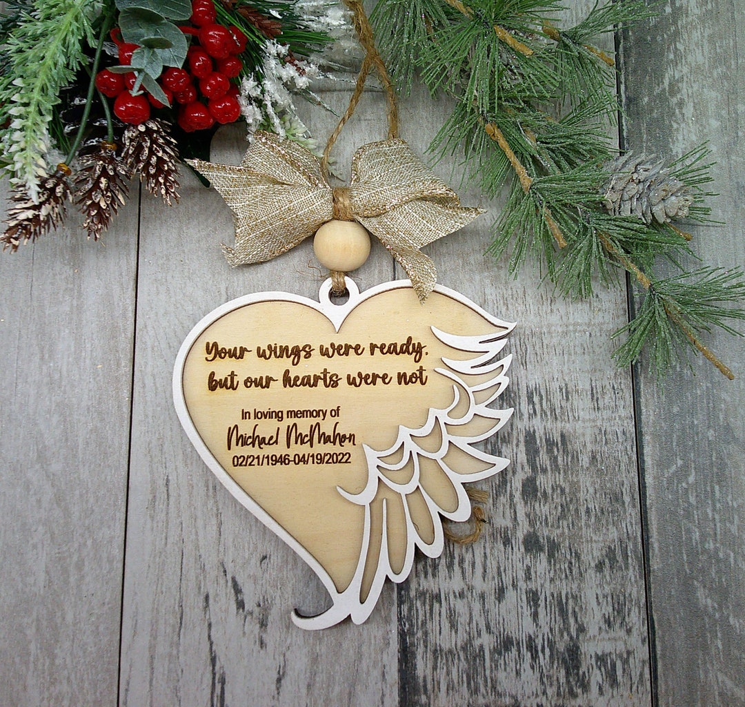 Angel Wing Memorial Ornament - Etsy