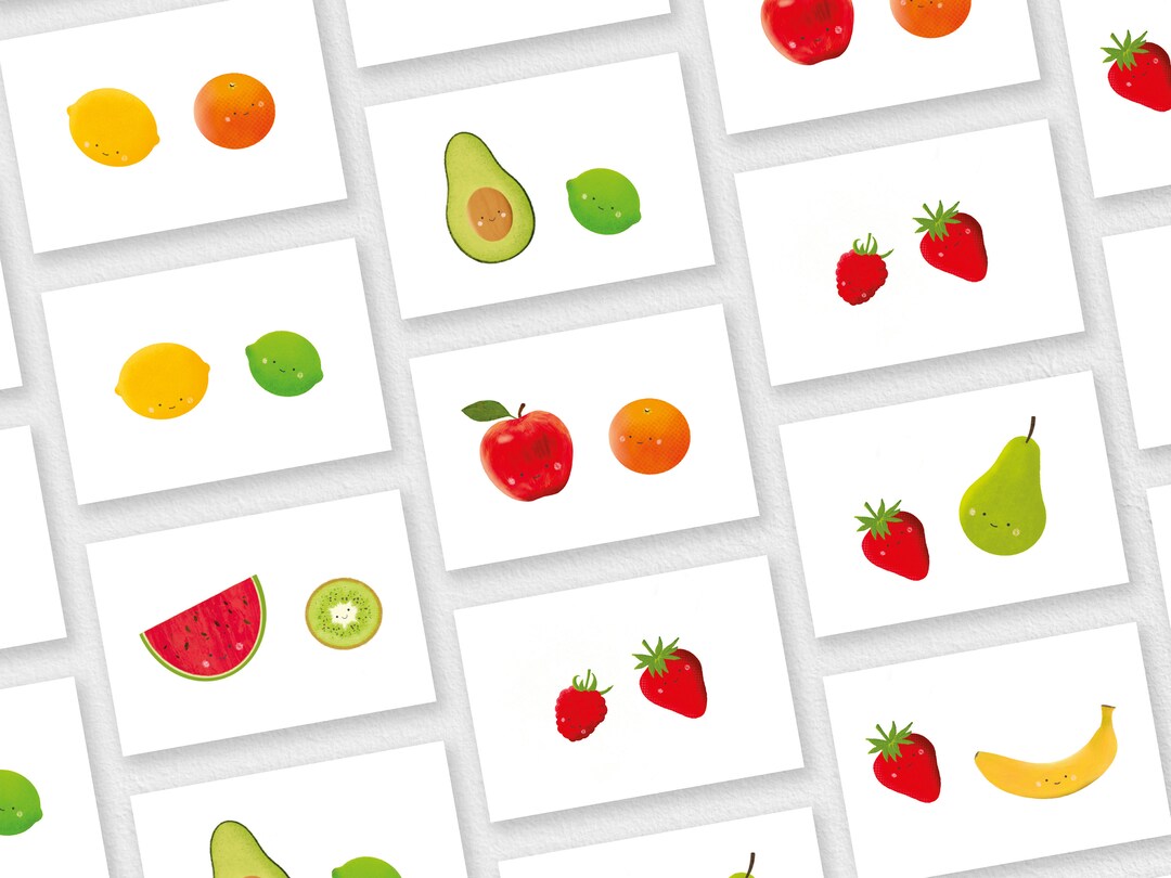 Fruit Postcards Colourful Fruit Prints Happy Fruit Art Food Wall Art 8 ...