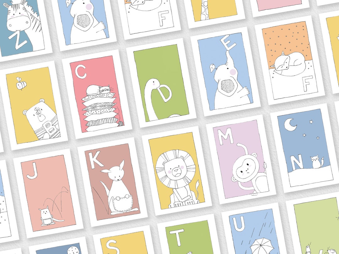 Alphabet Postcards | ABC Prints | Children's Postcards | Children's ...