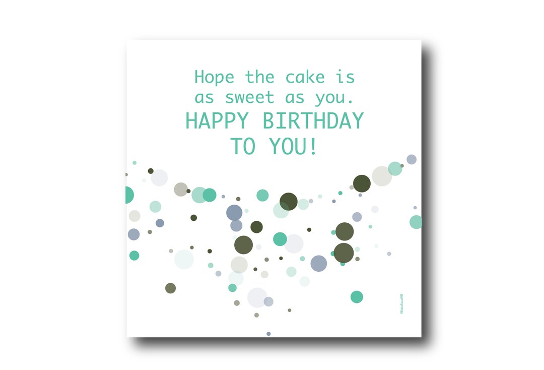 Digital Birthday Wishes Greeting Card, Pantone Colors - Etsy