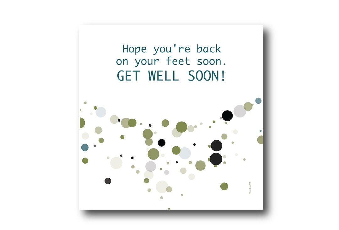 Digital Get Well Soon Card Wishes Instant Download Printable - Etsy