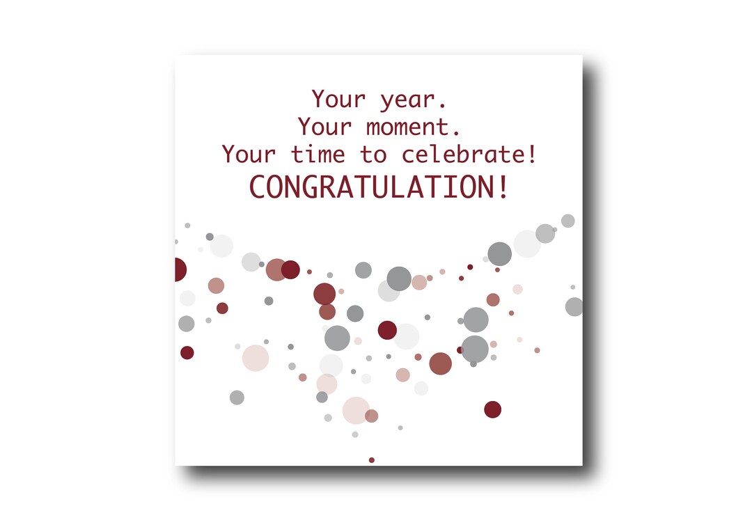 Digital Congratulations Card Wishes, Instant Download, Social Media ...