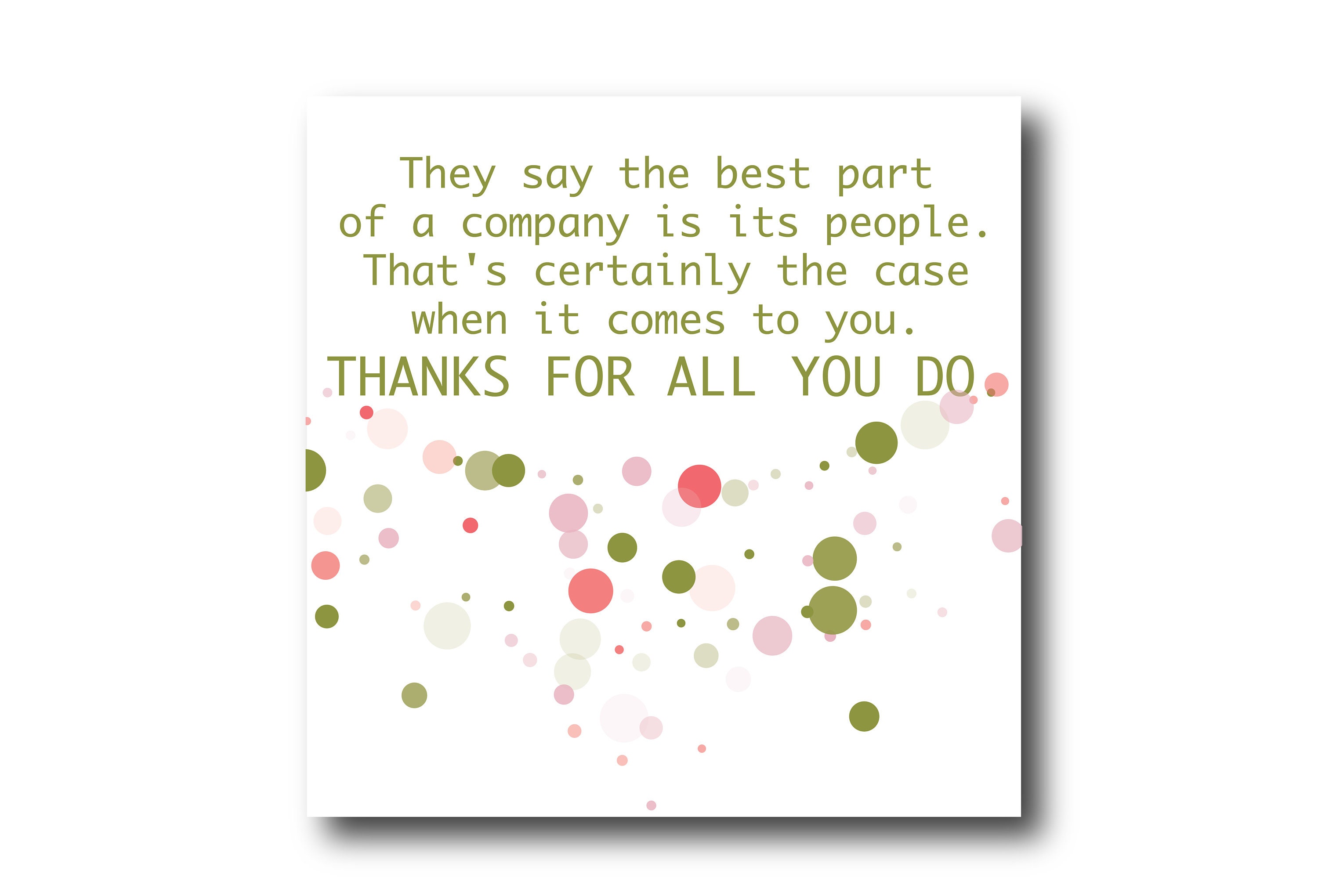 Digital Employee Appreciation Card Wishes Instant Download Printable 