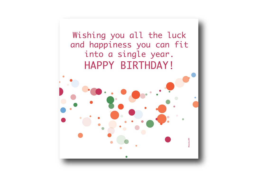Digital Birthday Wishes Greeting Card, Pantone Colors - Etsy