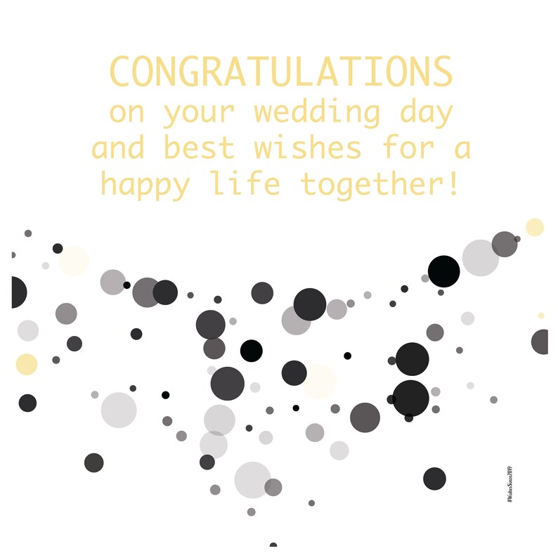 Digital Wedding Congratulation Greeting Card Wishes, Instant Download ...