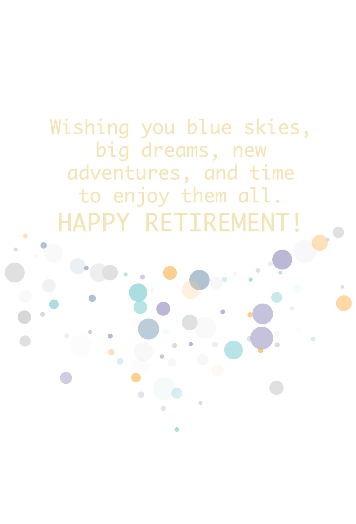 Digital Retirement Card Wishes Instant Download Printable at - Etsy