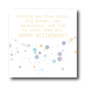 Digital Retirement Card Wishes Instant Download Printable at - Etsy
