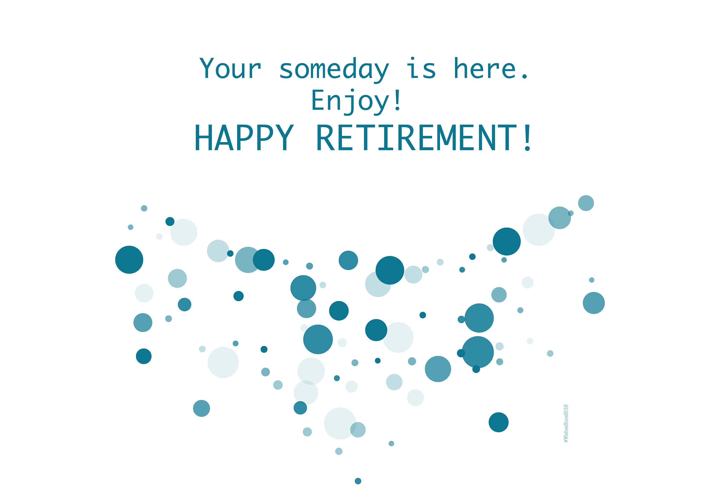 Digital Retirement Card Wishes, Instant Download, Printable at Home ...