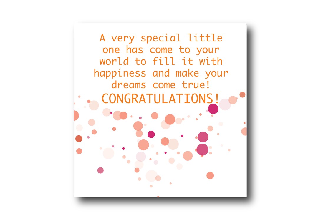 Digital Adoption Congratulations Card Wishes, Instant Download ...