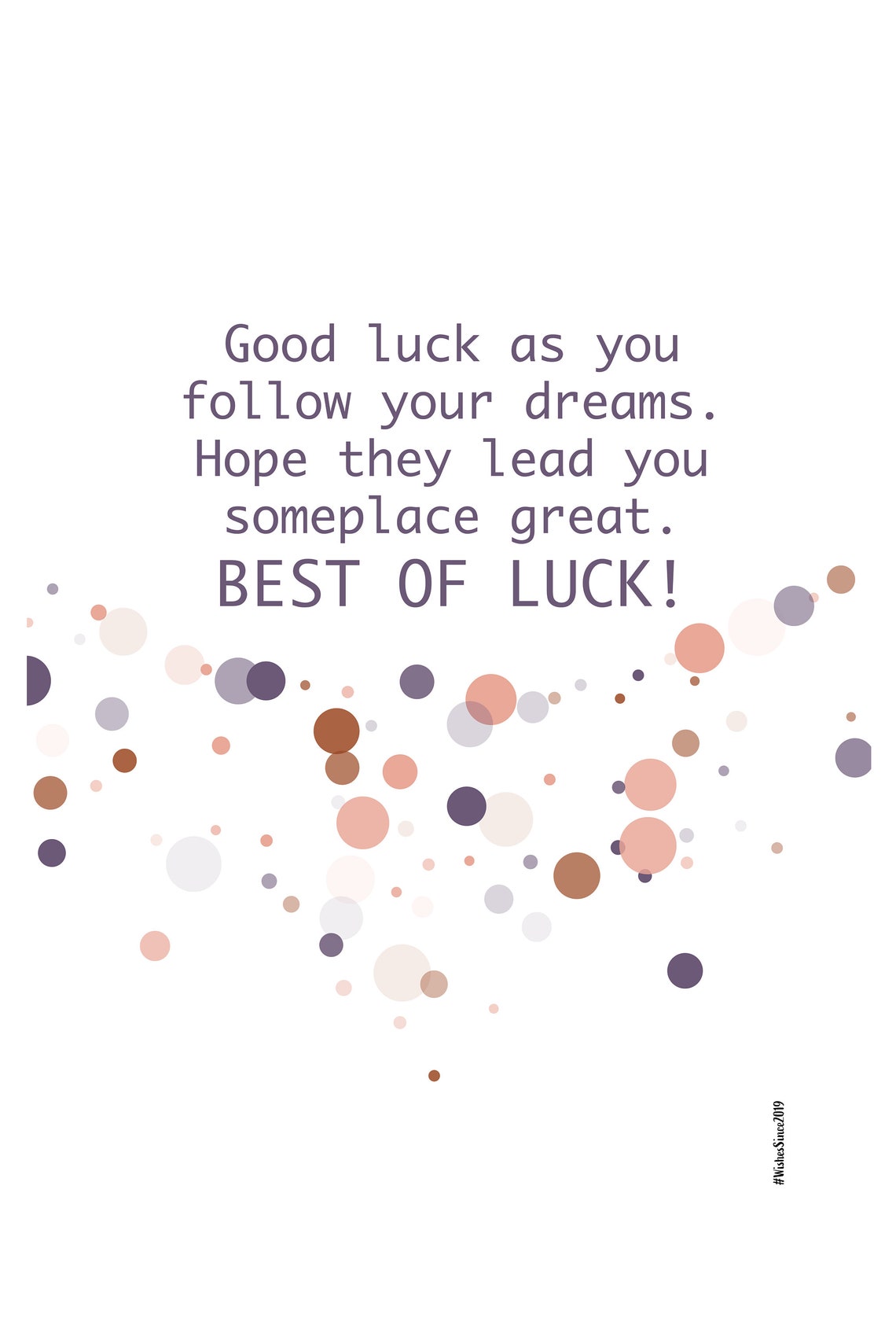 Digital Good Luck Card Wishes, Instant Download, Printable at Home ...