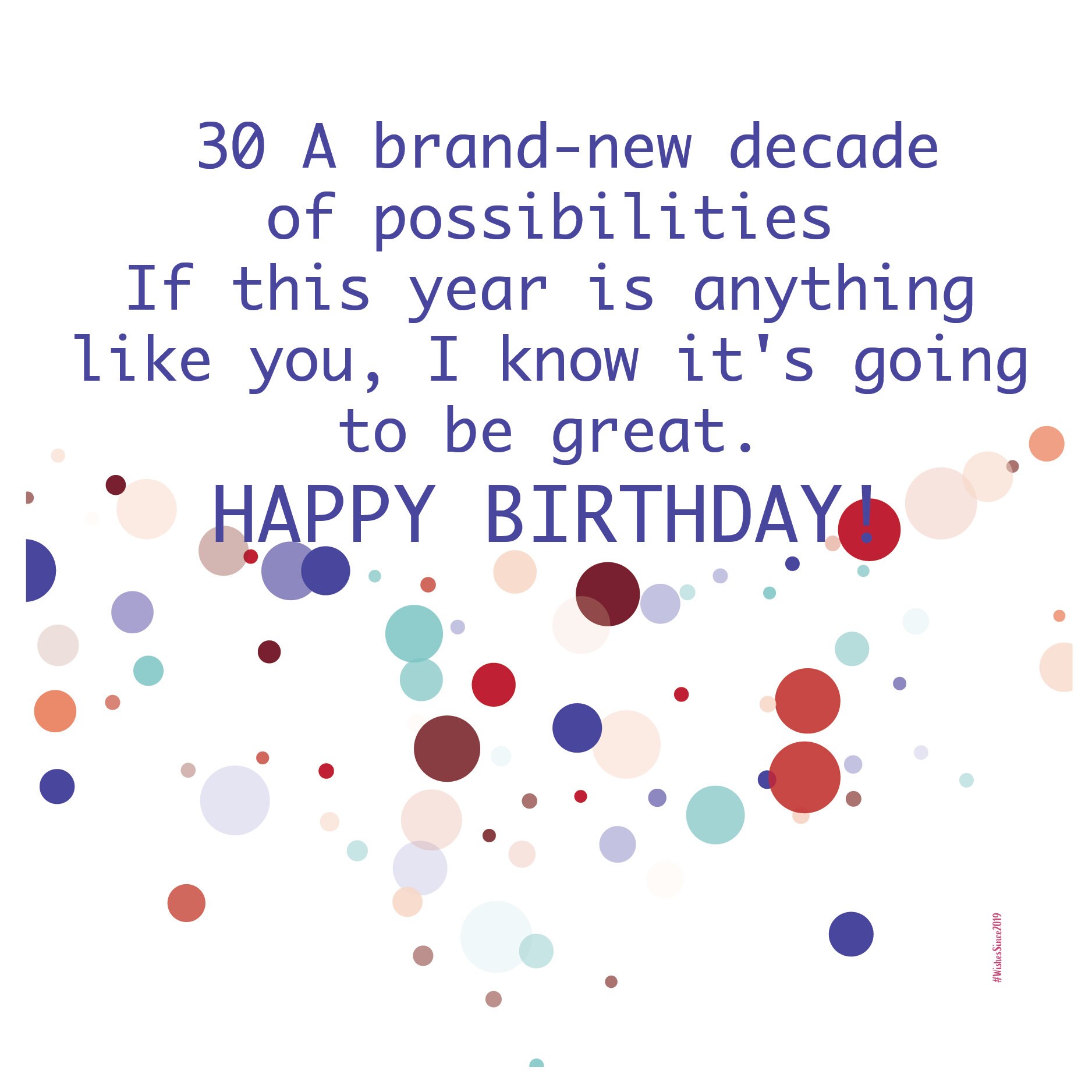 Digital 30th Birthday Wishes Greeting Card Pantone Colors digital-30th-birthday-wishes-greeting-card-pantone-colors