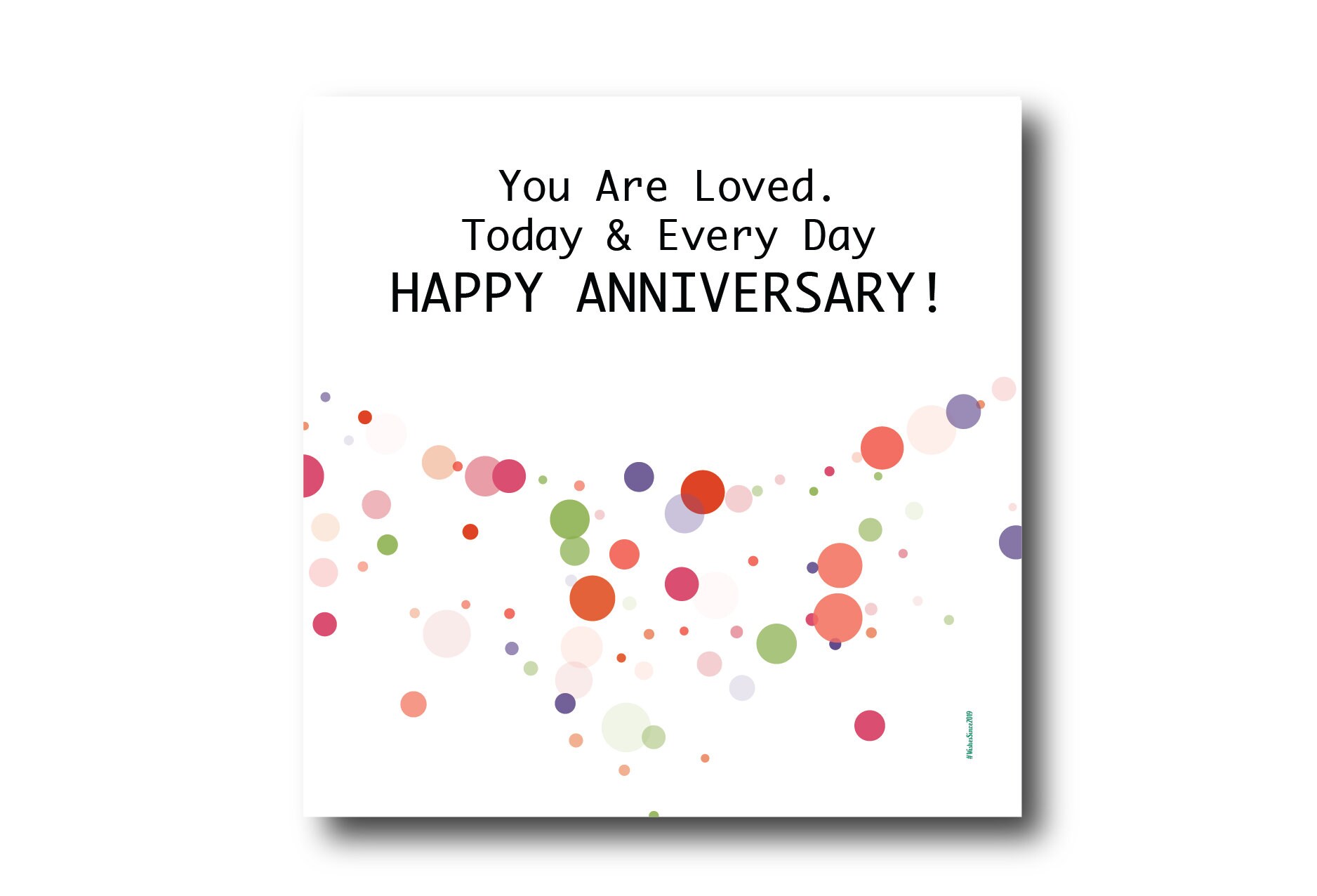 Digital Wedding Anniversary Card Wishes, Instant Download, Printable at ...