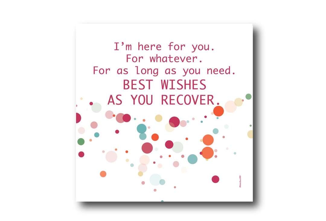 Digital Get Well Soon Card Wishes, Instant Download, Printable at Home ...