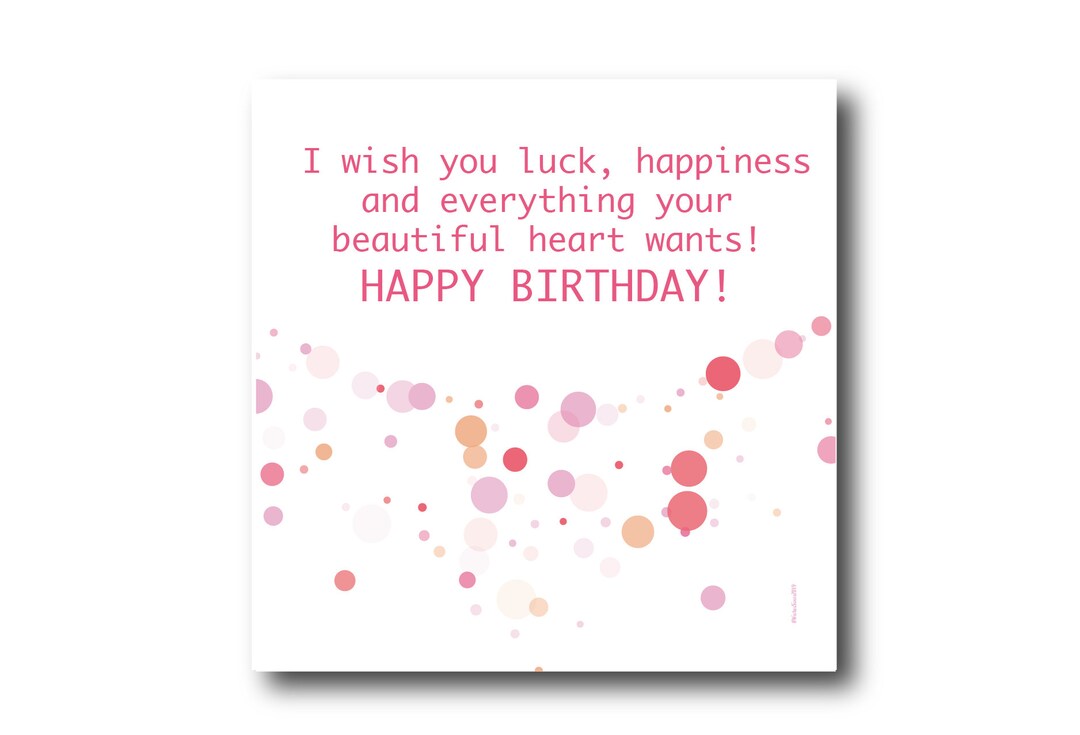 Digital Birthday Wishes Greeting Card Pantone Colors - Etsy