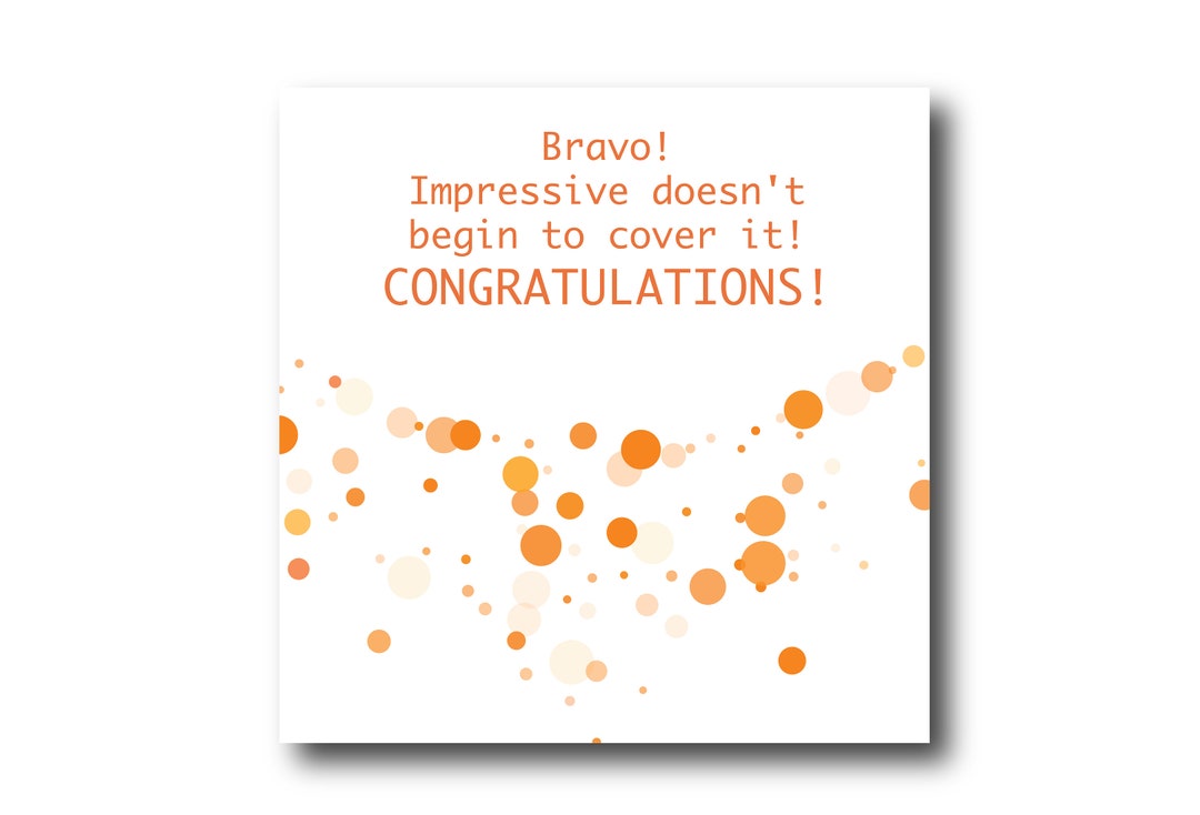 Digital Congratulations Card Wishes Instant Download - Etsy