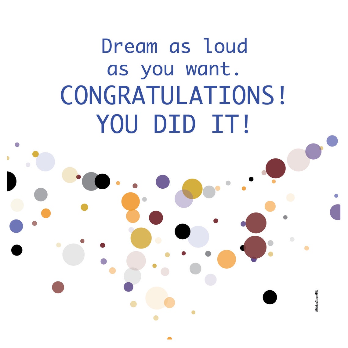 Digital Congratulations Card Wishes, Instant Download, Printable at ...