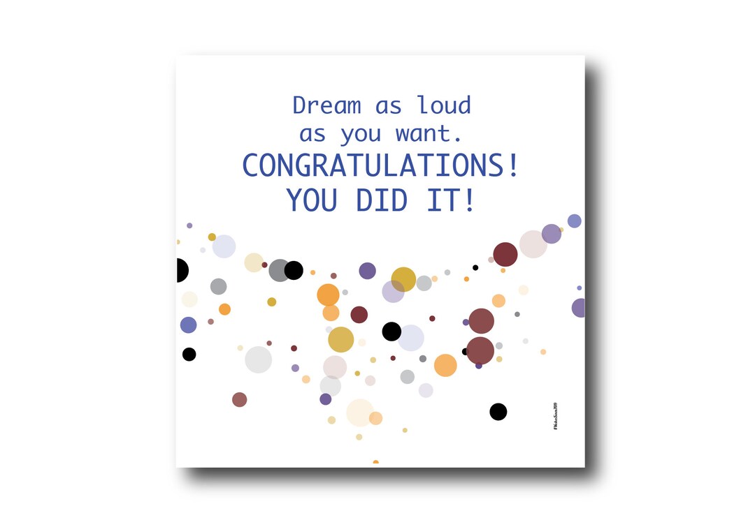 Digital Congratulations Card Wishes, Instant Download, Printable at ...