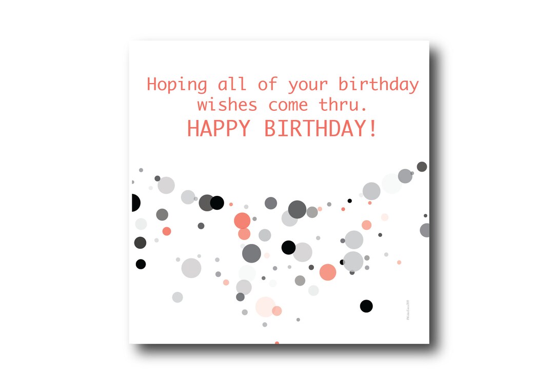 Digital Birthday Wishes Greeting Card Pantone Colors - Etsy